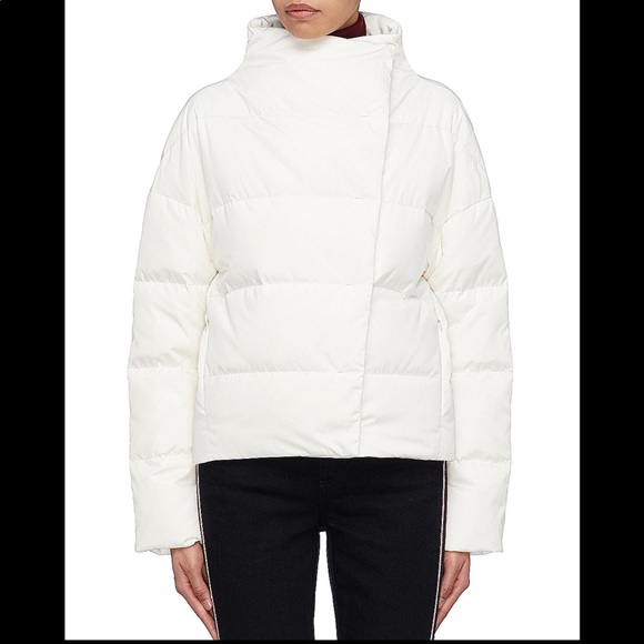 Theory | Jackets & Coats | Theory Black Offset Puffer Jacket Small Size ...